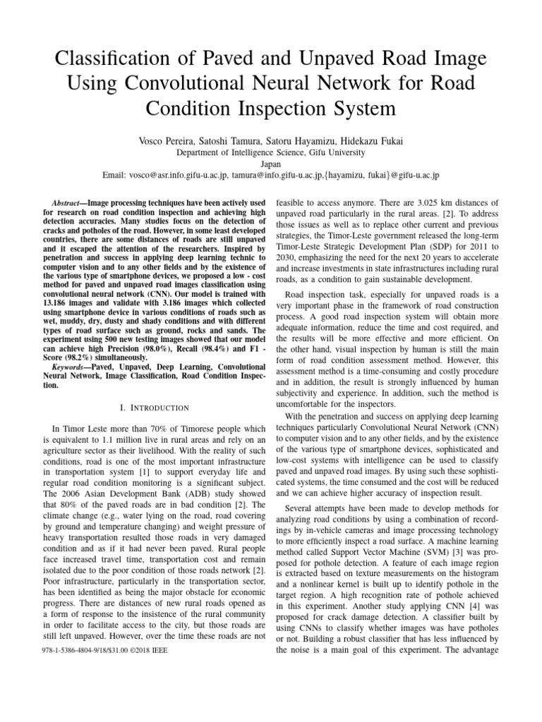 Classification of Paved Road and Unpaved Road | PDF | Support Vector ...