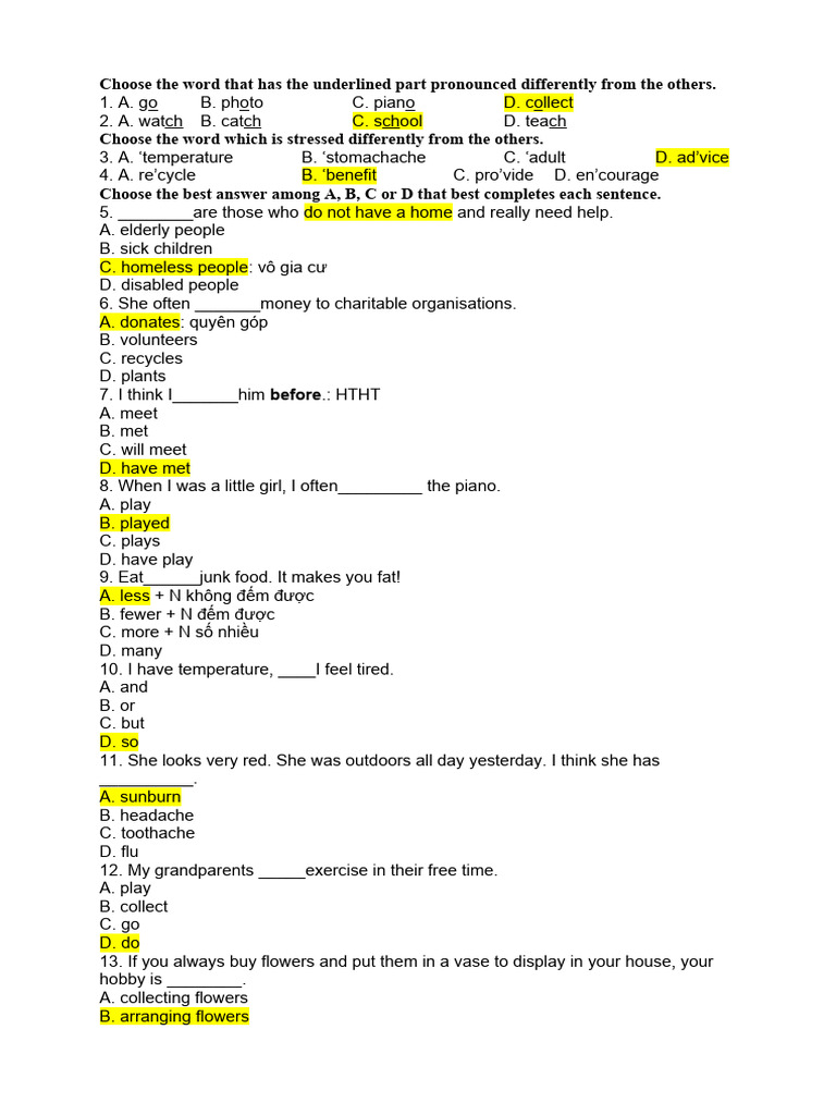 Đề 3 - L7 | Download Free PDF | Oral Hygiene | Mouth