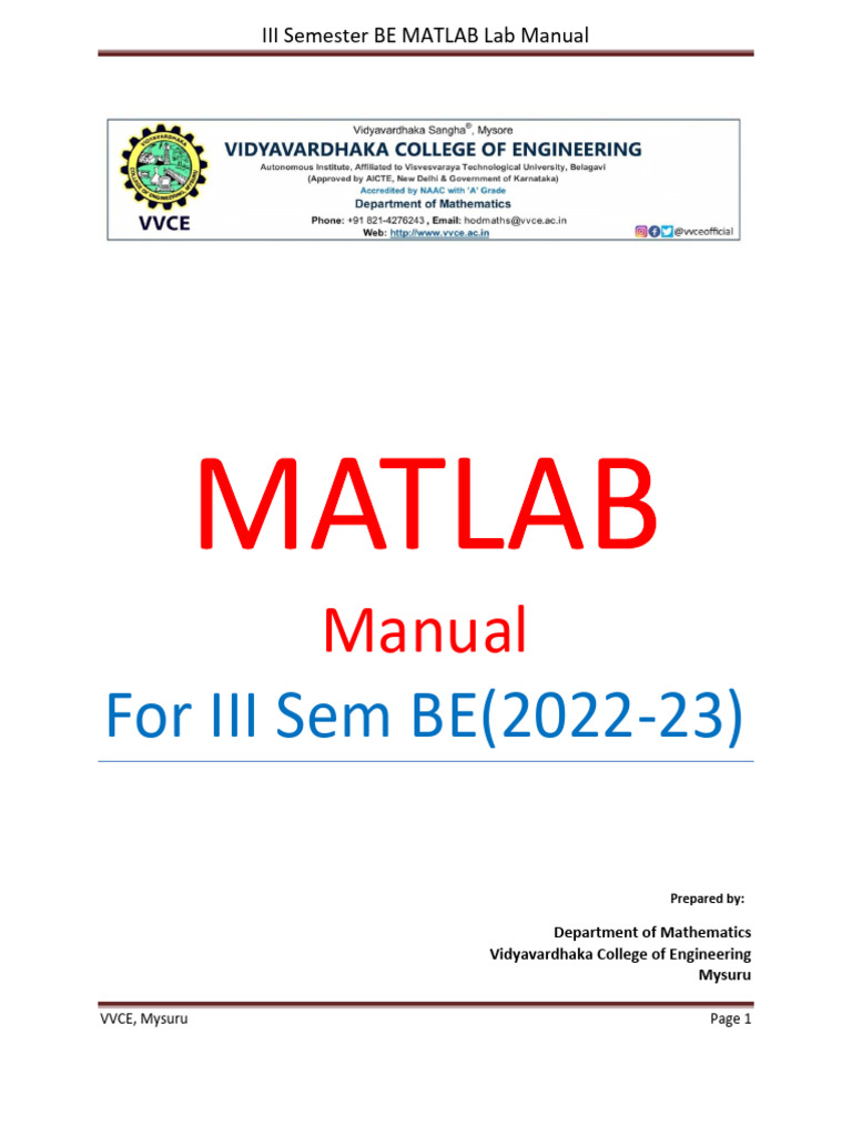Matlab Manual III (22-23) | PDF | Mathematical Physics | Mathematical Analysis