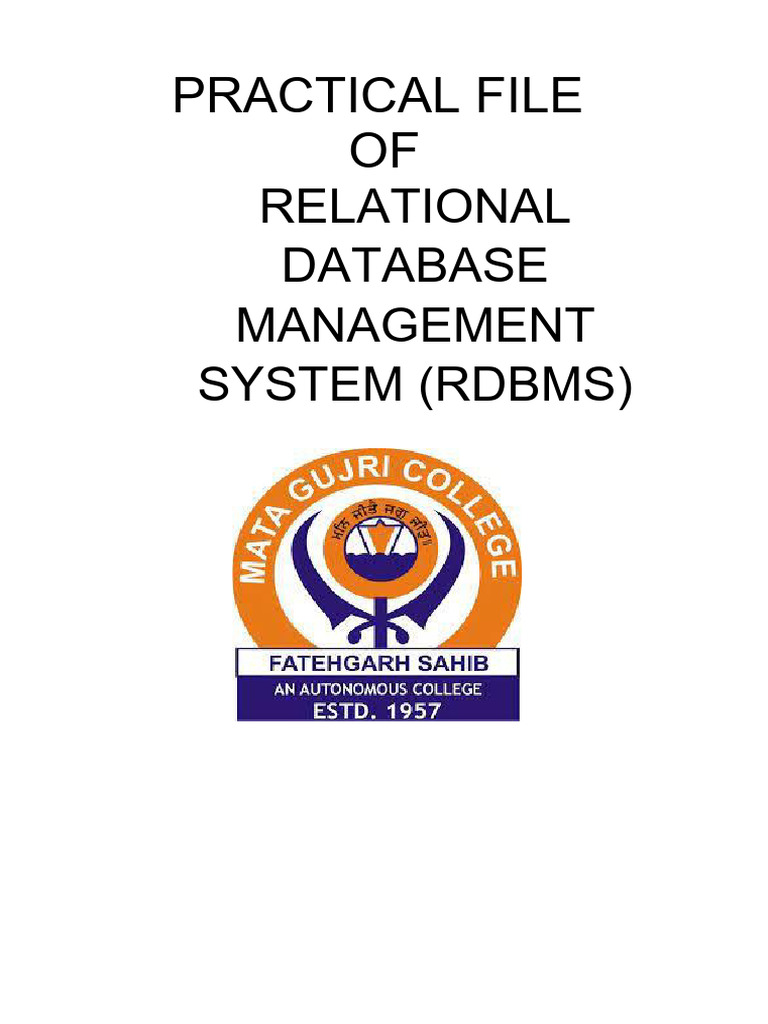 Rdbms File Pdf Database Index Pl Sql