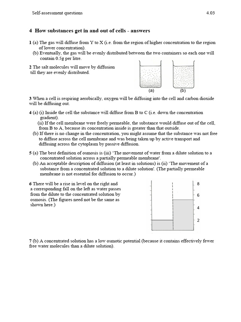 Cell Transport Mechanisms Guide | PDF | Osmosis | Diffusion