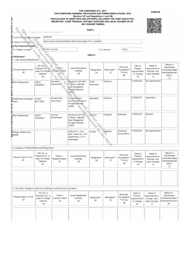 CTCS Form 29 2020 | PDF
