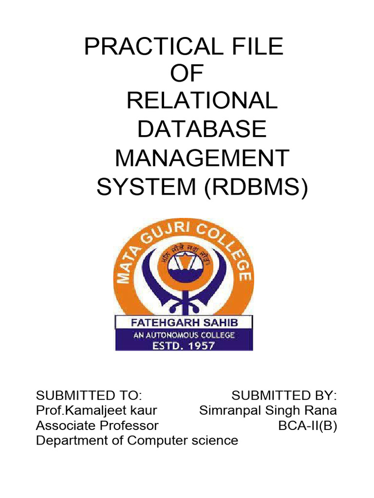 Rdbms File Dabba | Download Free PDF | Pl/Sql | Database Index