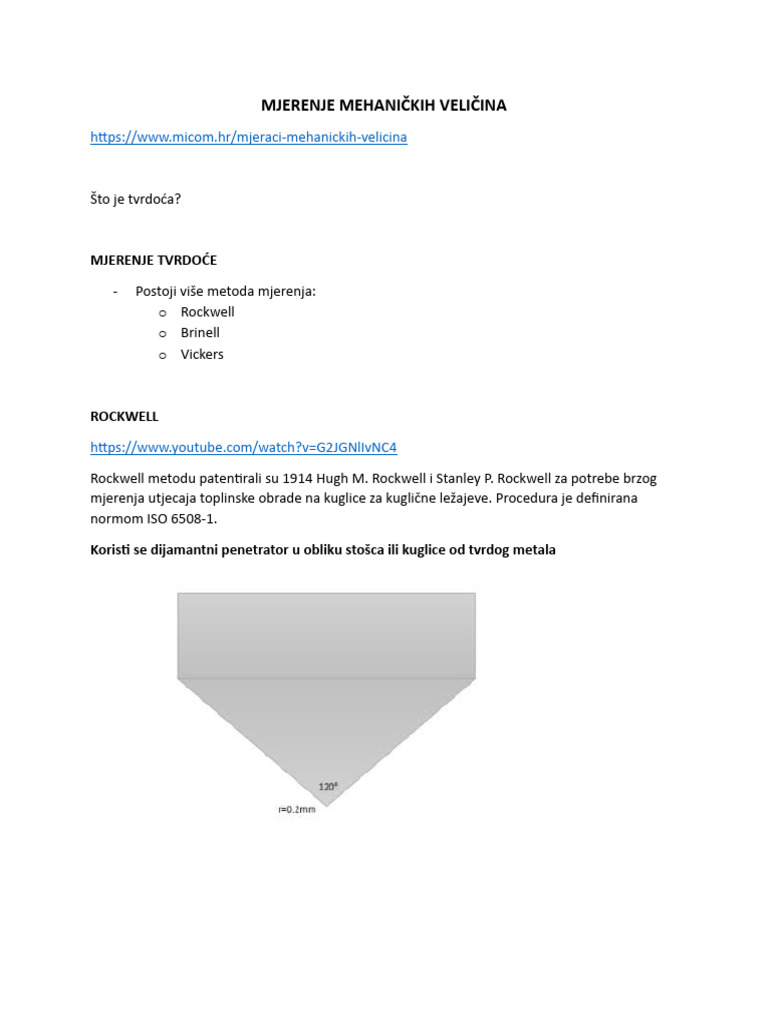 Mjerenje Mehaničkih Veličina | PDF