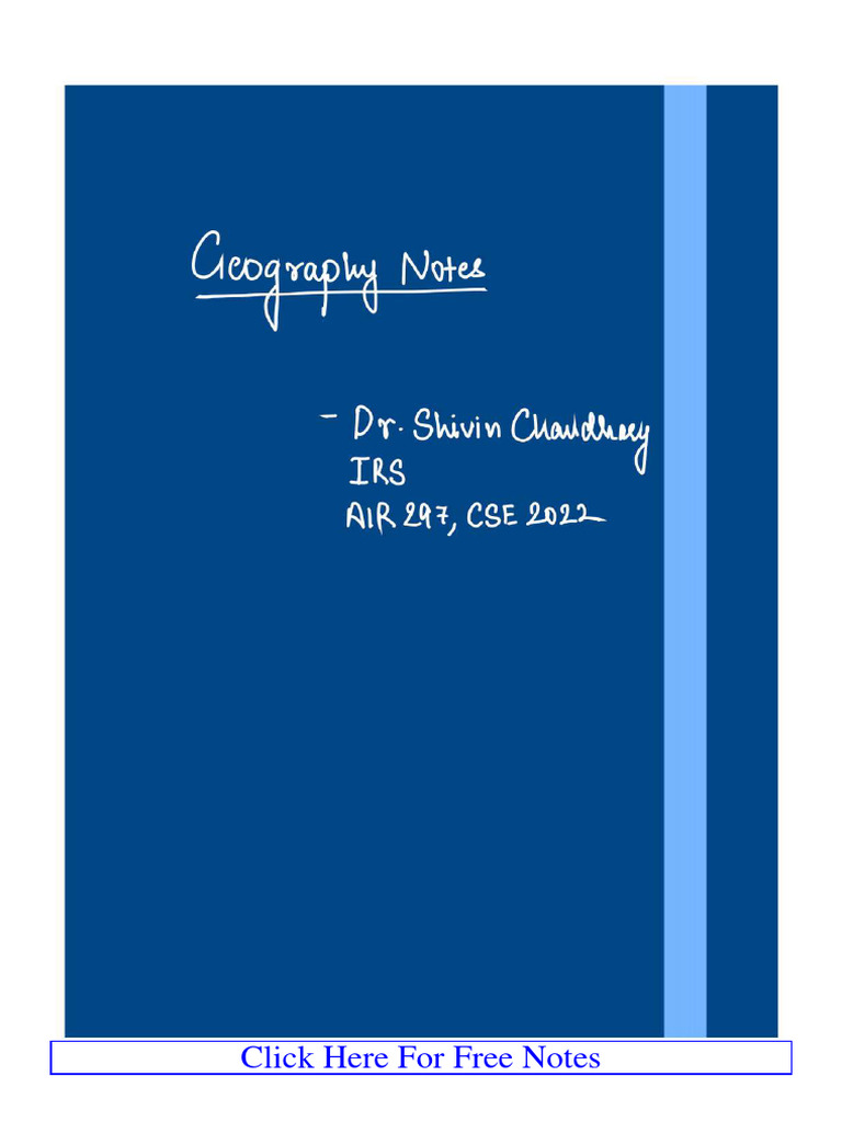 Complete Geography Notes (Handwritten) | PDF