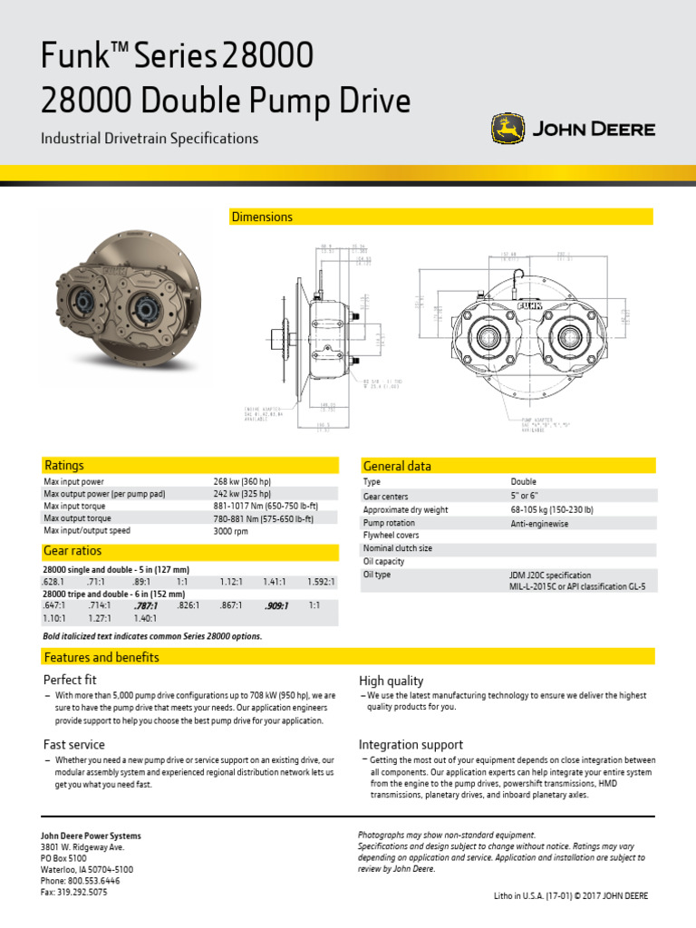 Funk 28000 DBLTPL PumpDrive | PDF | Horsepower | Gear