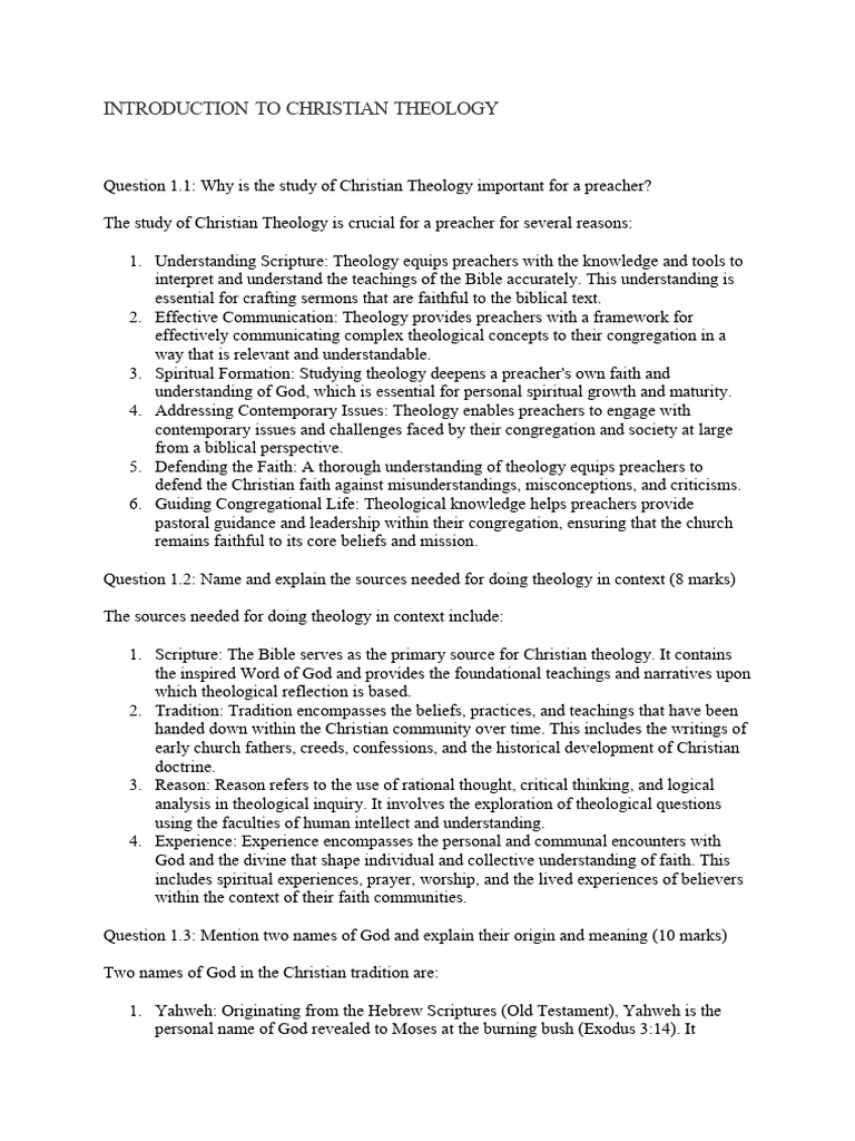 Introduction To Christian Theology | PDF | Justification (Theology ...