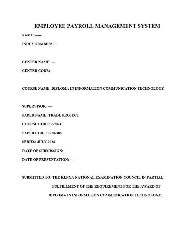 Employee Payroll Management System | PDF | Software Development Process ...