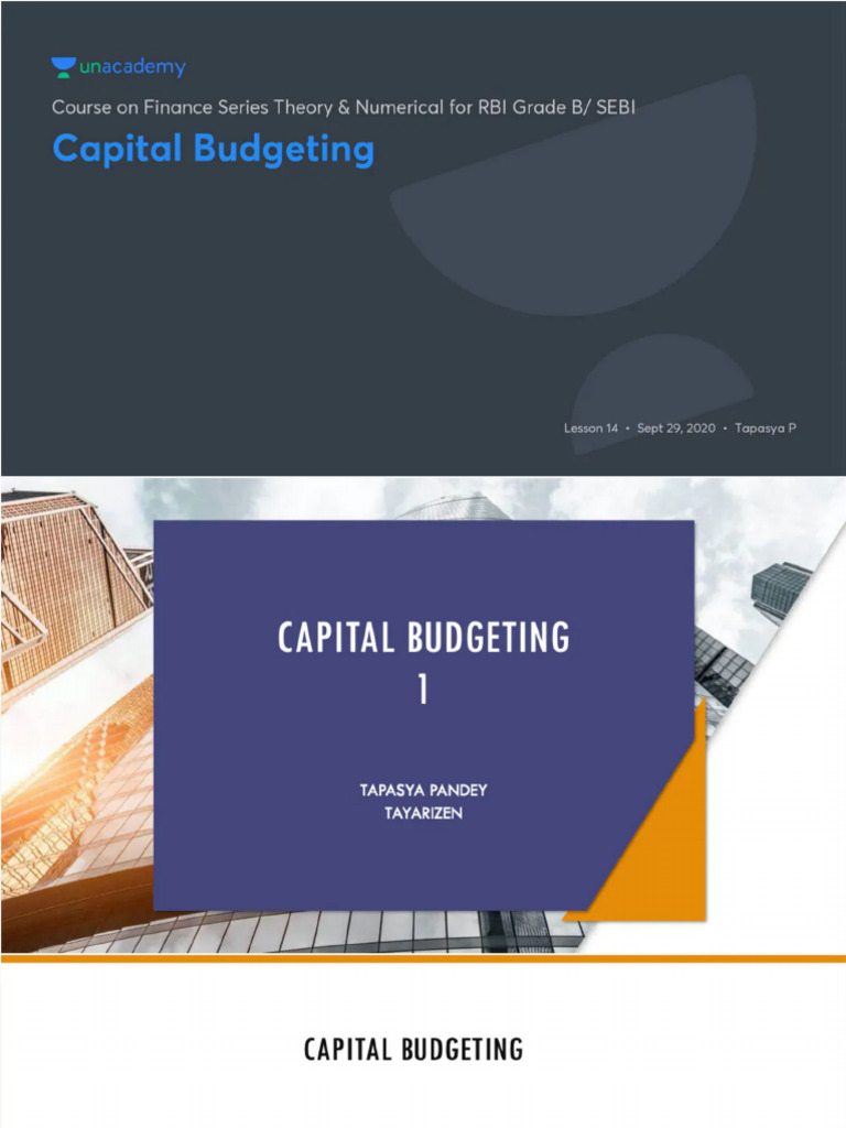 Capital Budgeting | PDF