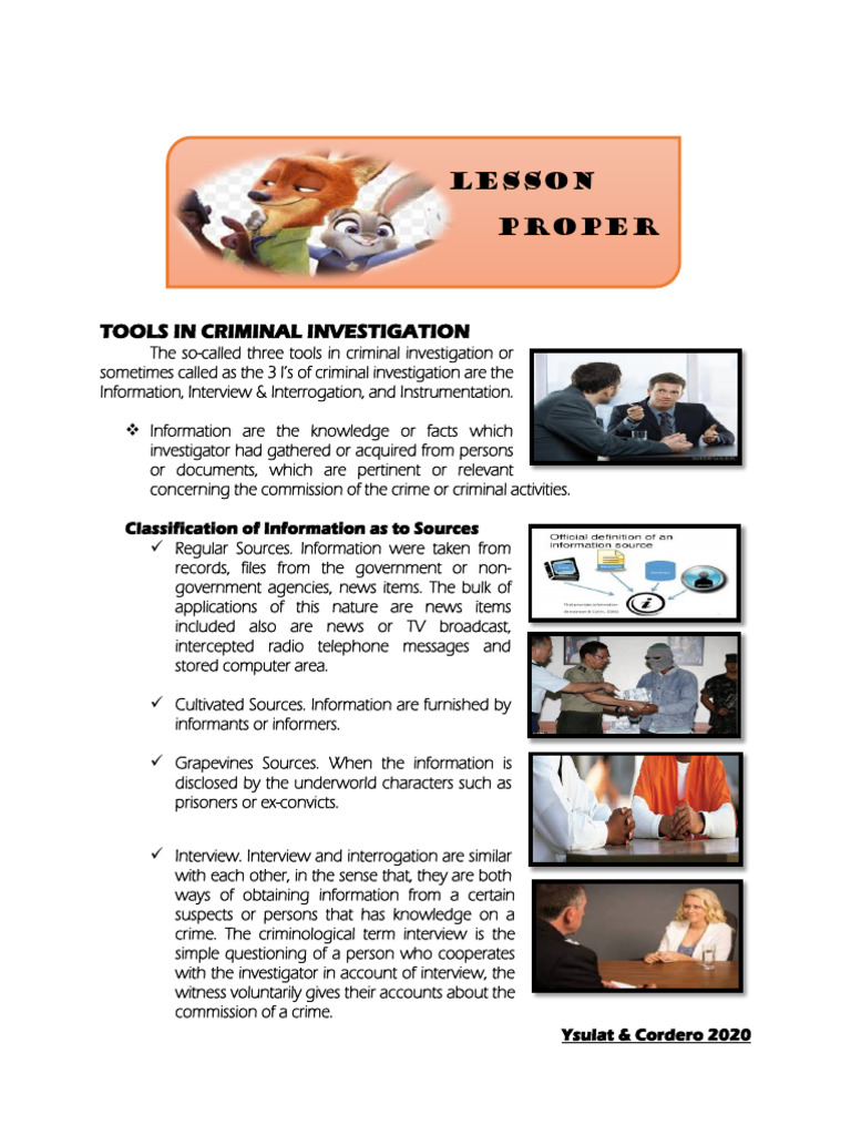Lesson Proper MODULE 3 | PDF | Camera | Crime Scene