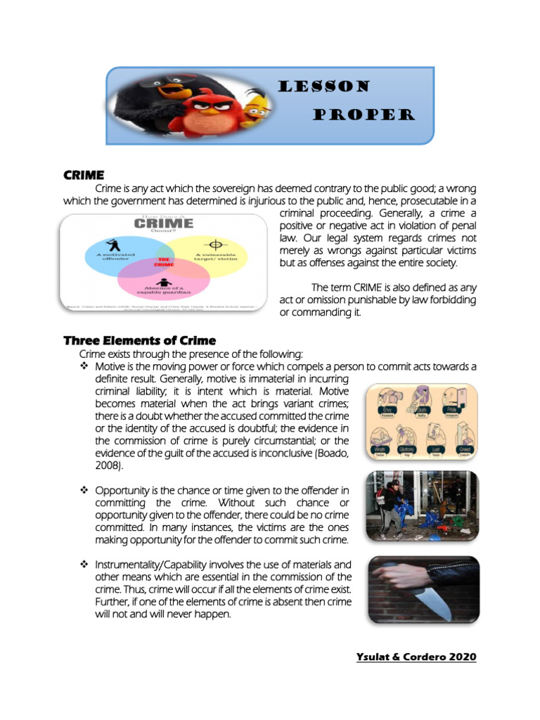 Lesson Proper MODULE 2 | PDF | Witness | Crimes