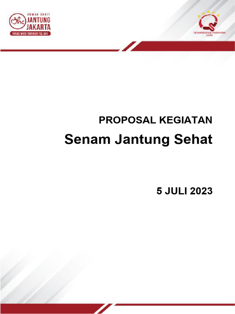 Proposal - Senam - Jantung - Sehat - HUT - Ke - 10 REV | PDF
