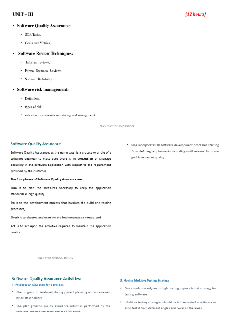 ST Unit3-1 | PDF | Reliability Engineering | Software Quality