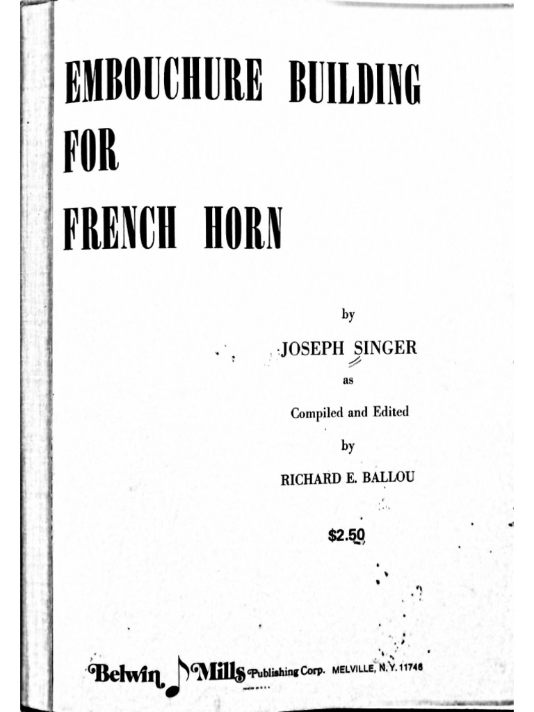 Singer - Embouchure Building For French Horn | PDF