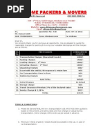 Packers and Movers Quotation Format | PDF | Insurance | Services ...