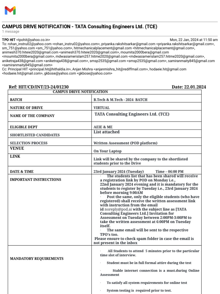 TCE Virtual Campus Drive 2024 | PDF | Email | Computing