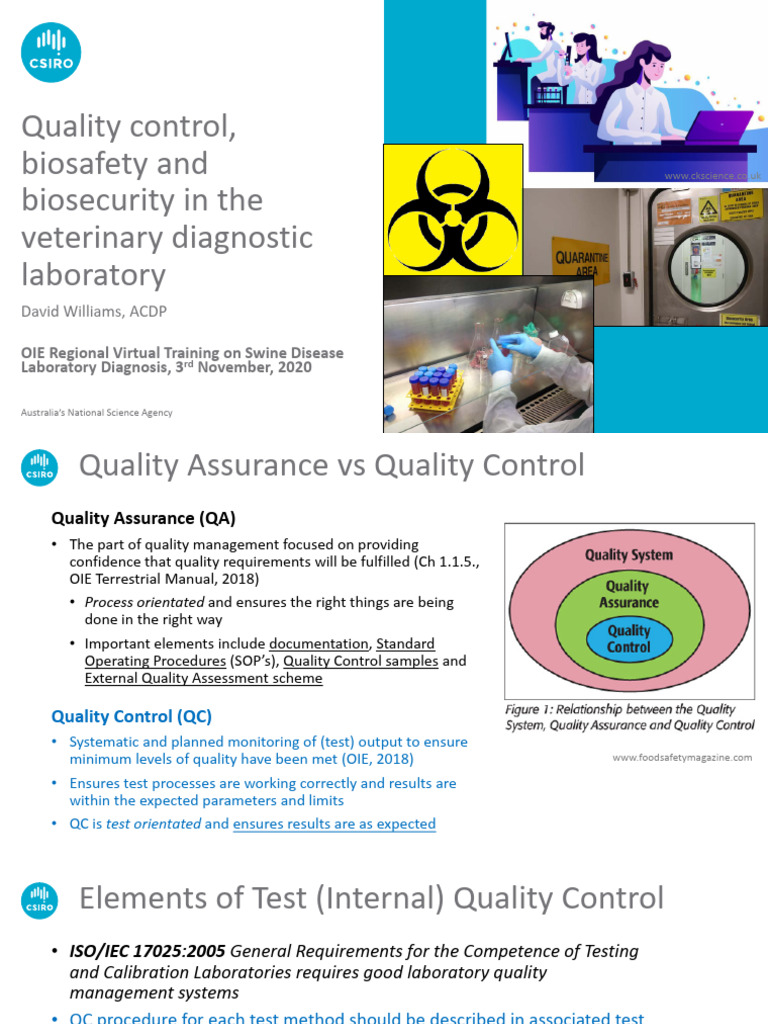 7 Quality Control - Biosafety and Biosecurity in Vet Lab - Dwilliams - PDF Version | PDF ...
