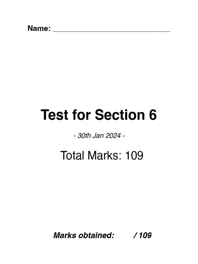 Section 6 (co-ordination and response) - Question Paper | PDF ...