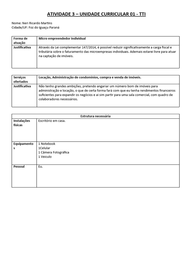 Modelo de Entrega Atividade3 | PDF