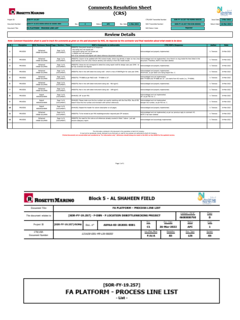 Comments Resolution Sheet for NOC Project | PDF | Fluid Dynamics | Flow ...