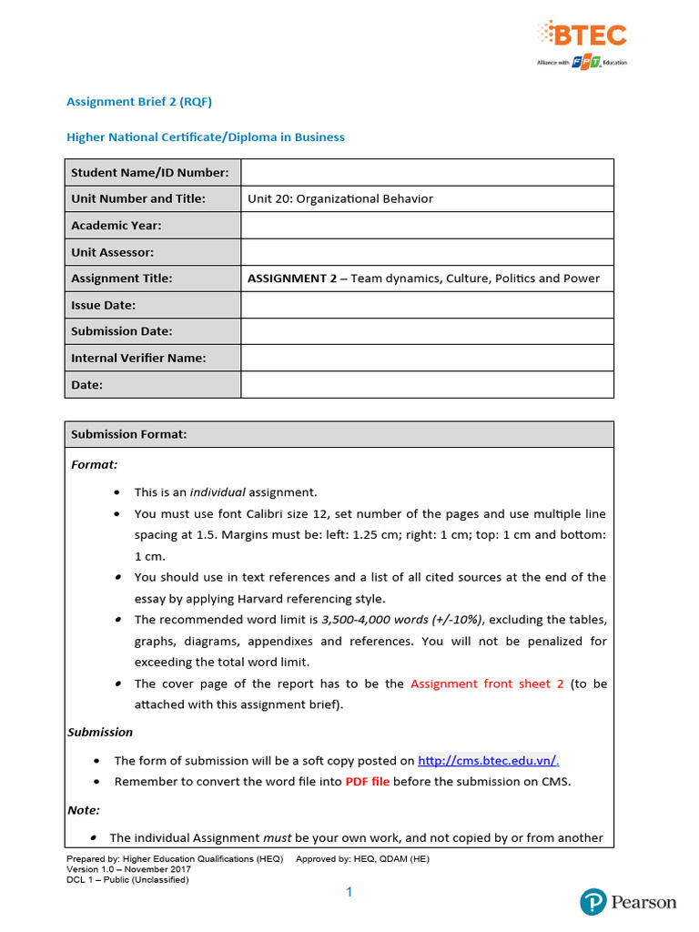 Assignment 2 Brief | PDF | Behavior | Goal