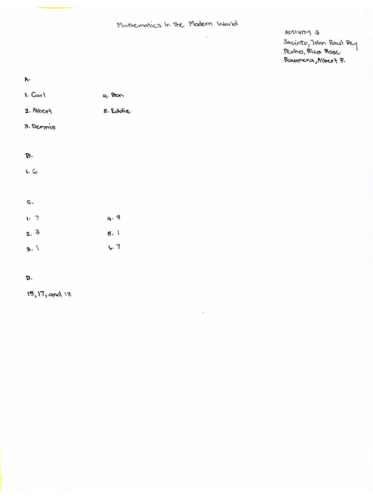 Mmw Activity 3 | PDF