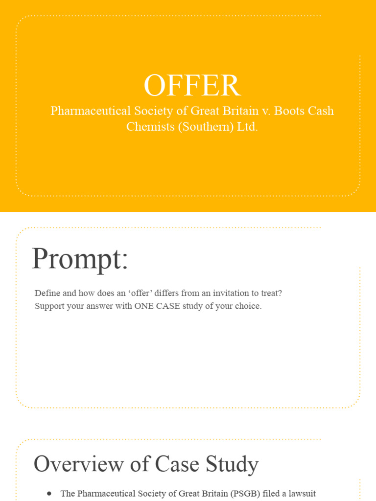 Understanding Offers vs. Invitations to Treat | PDF
