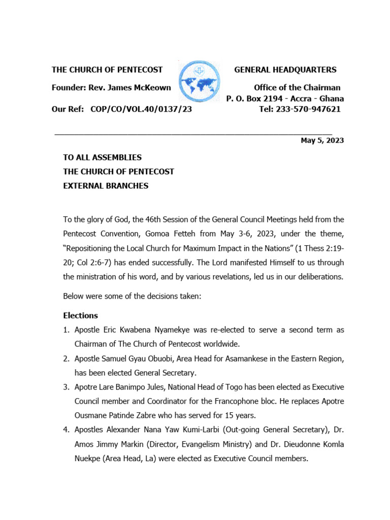 2023 MISSIONS WHITE PAPER Draft 12 | PDF | Protestant Denominational ...