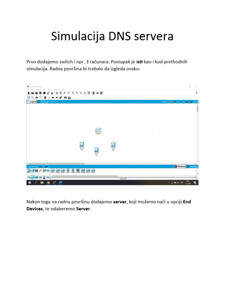 Simulacija DNS Servera | PDF