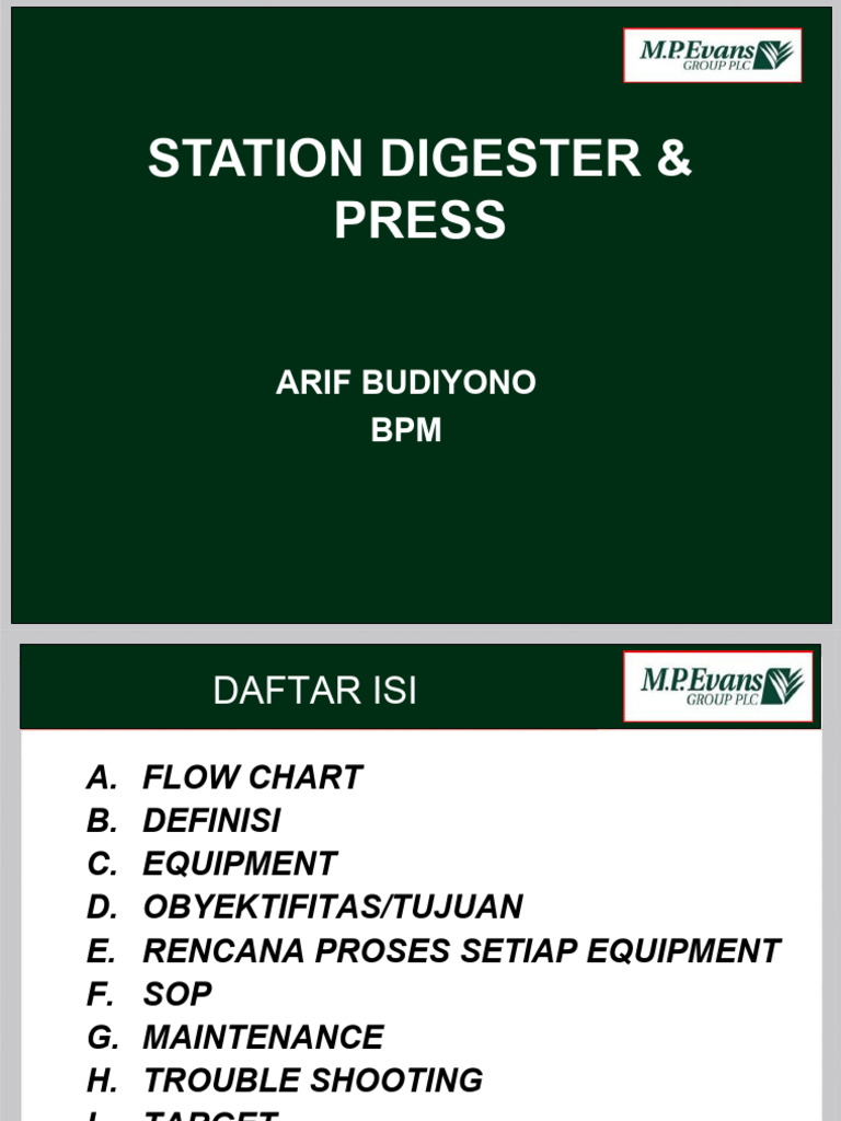 Station Press & Digester | PDF