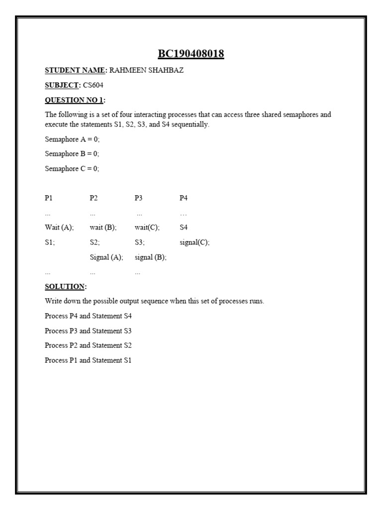 Bc190408018 Pdf Concurrency Computer Science