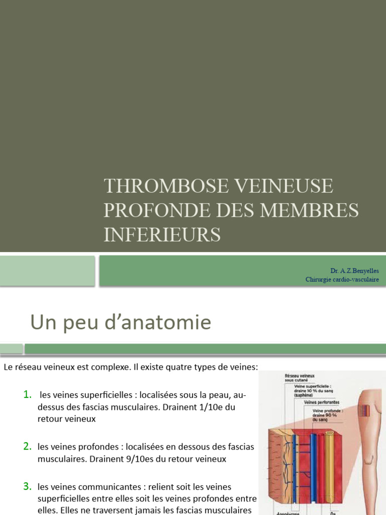 Thrombose veineuse profonde : diagnostic et traitement | PDF | Causes ...