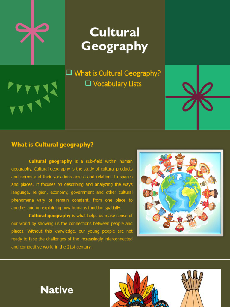 Cultural Geography and Vocabulary Lists | PDF