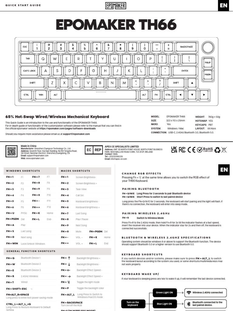 TH66-manual_updated-v2 | Download Free PDF | Computer Keyboard | Switch
