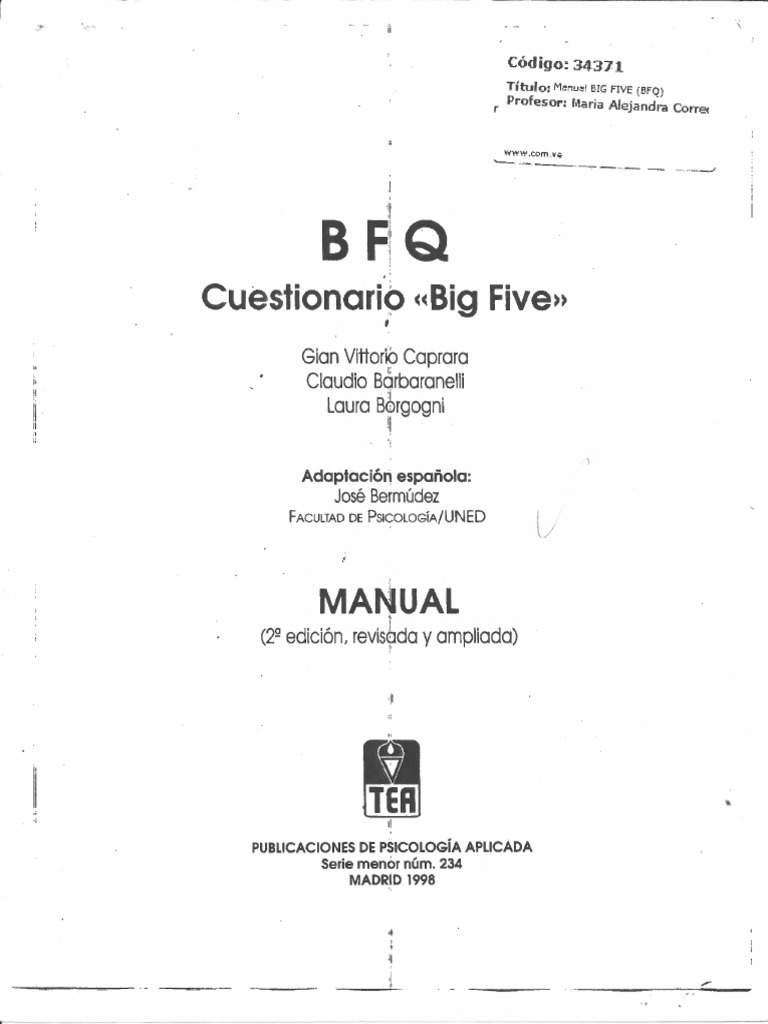 Big Five - Manual | PDF