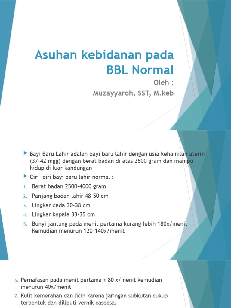 Bagi Asuhan Kebidanan Pada BBL Normal | PDF