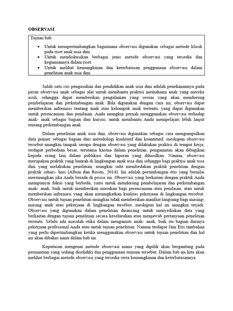 Materi Bagian 3 Observation | PDF