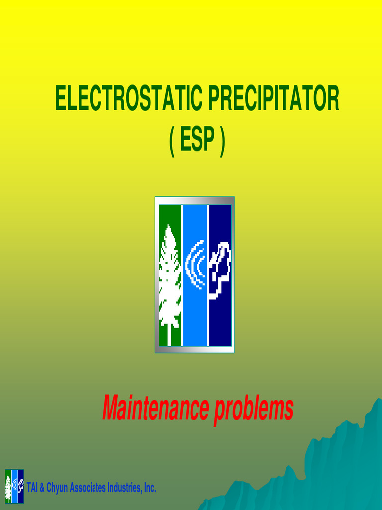 ESP Maintenance Problems | PDF | Insulator (Electricity) | Electric Arc