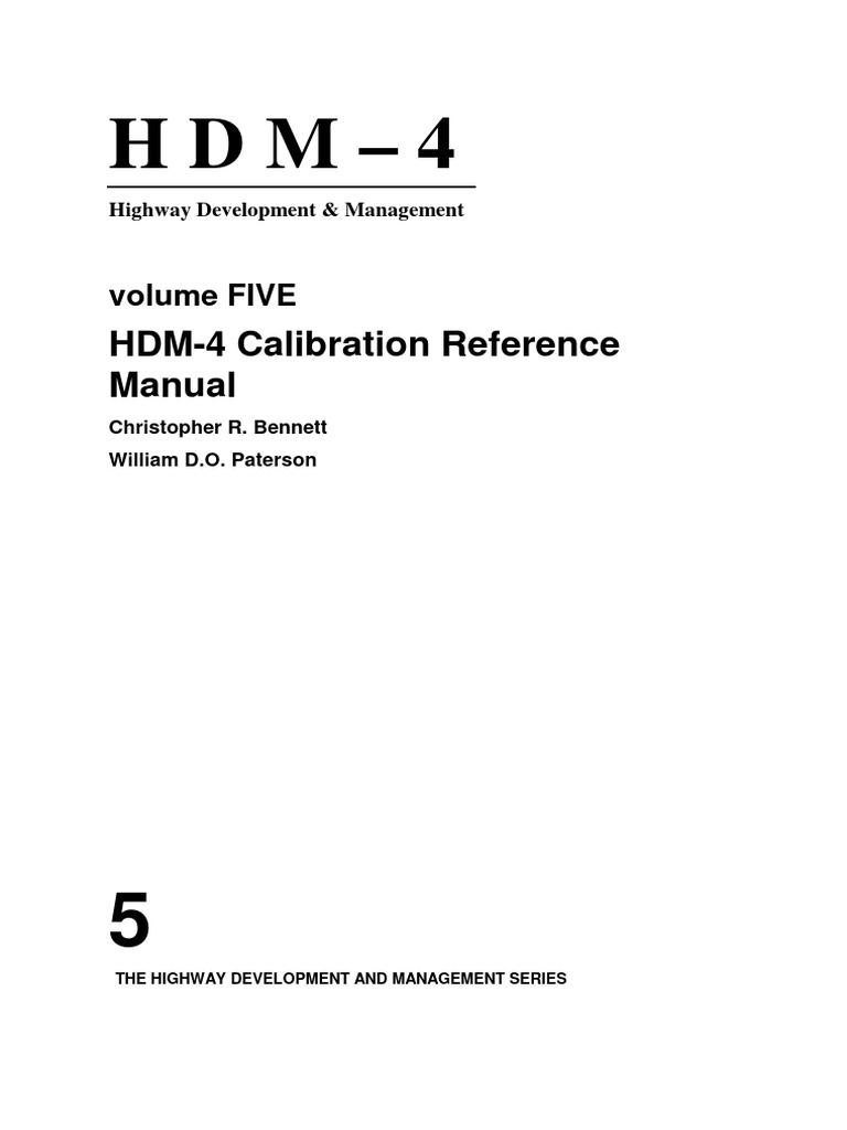 5 - hdm4 - Calibration Reference Manual | PDF | Net Present Value ...