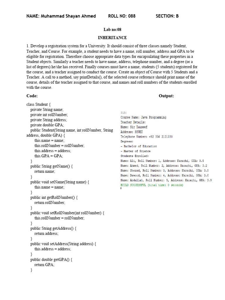 Lab8 | Download Free PDF | Central Processing Unit | Method (Computer Programming)