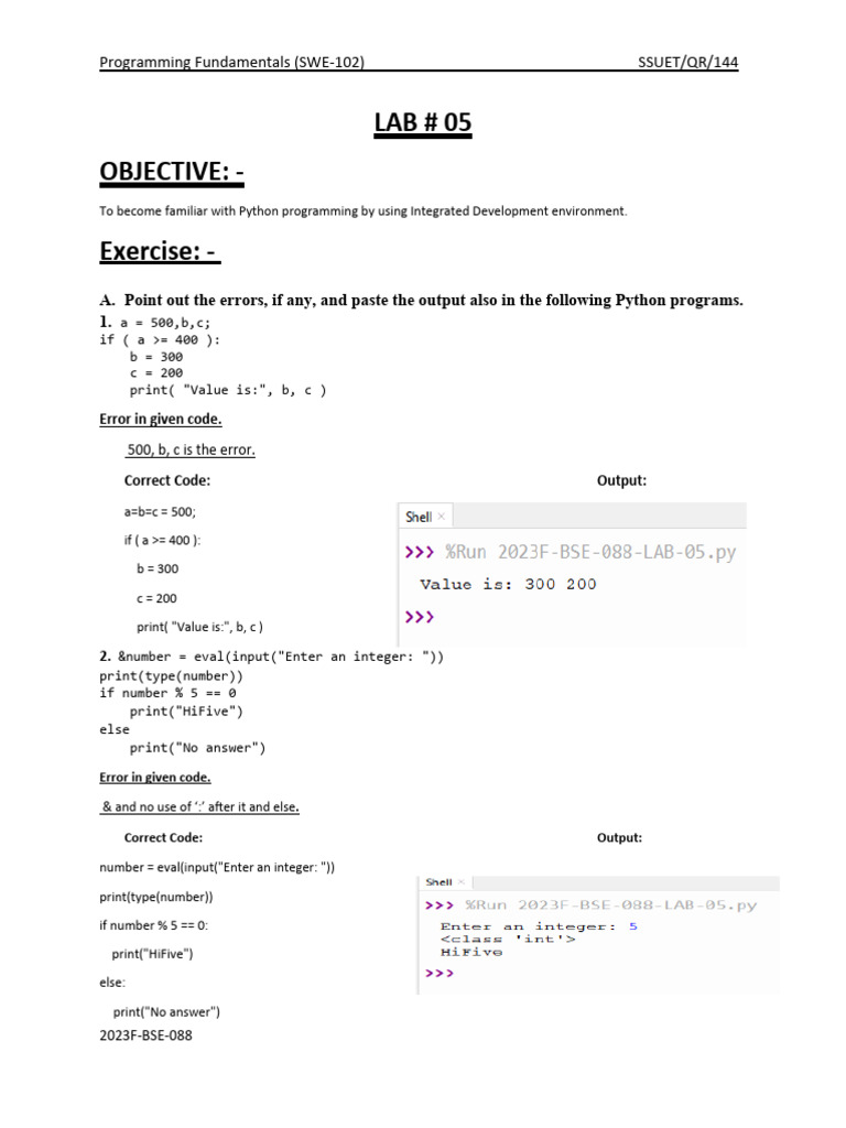 Lab 5 | PDF | Computer Science | Software Development