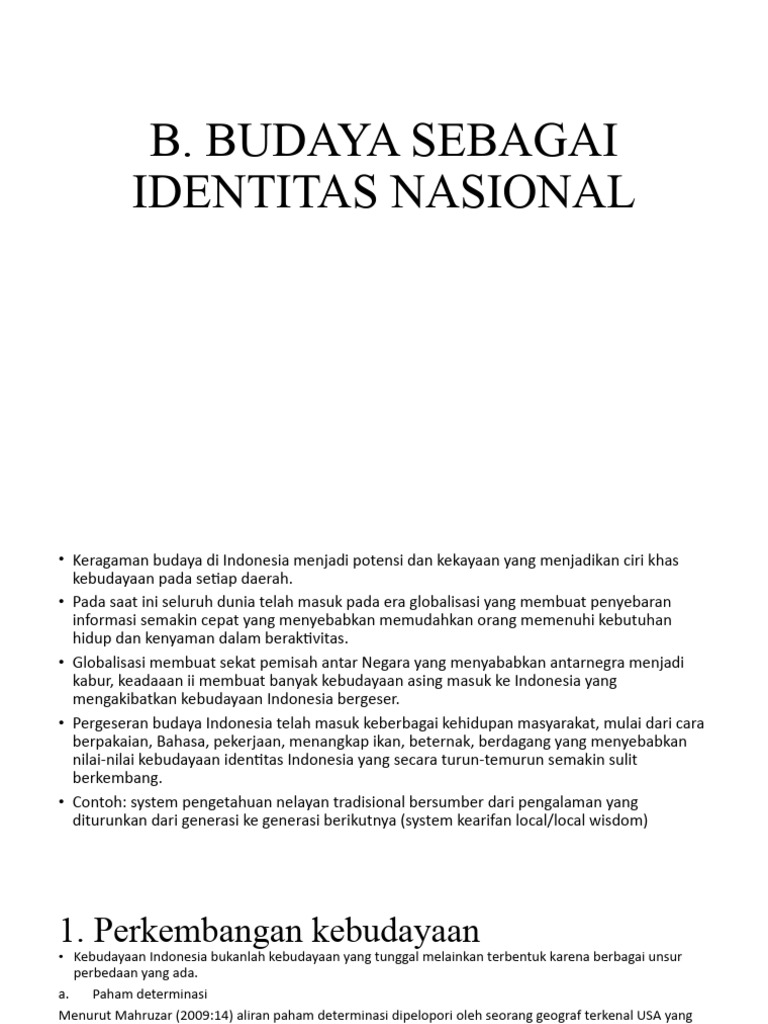 Ppt Keragaman Budaya Sebagai Identitas Nasional | PDF