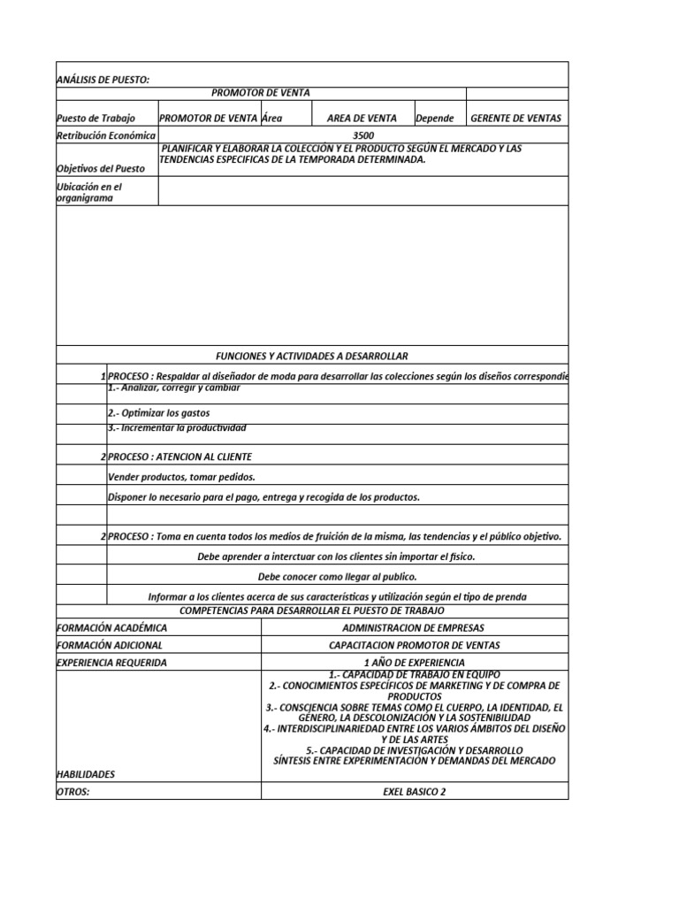 Promotor de Ventas: Funciones y Requisitos | PDF | Negocios económicos ...