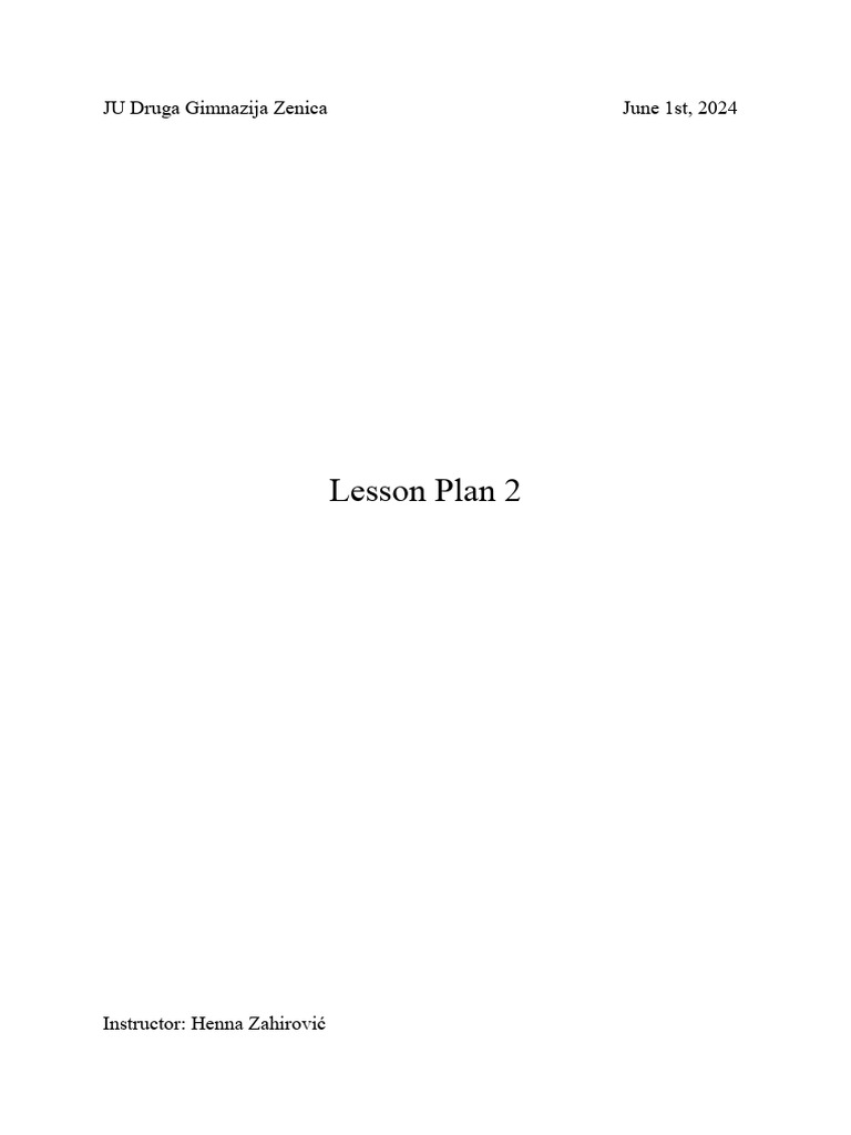 Lesson Plan 2 | PDF | Spelling | Lesson Plan