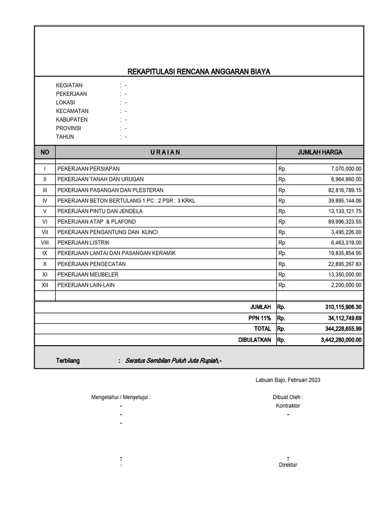 Latihan Rab Sekolah | PDF