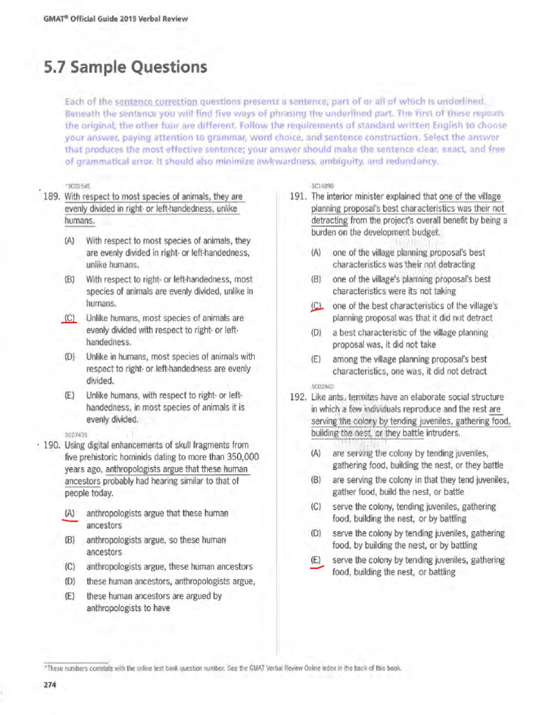 Sentence Correction Exercises - 1 + Answers | PDF | Handedness | Nest