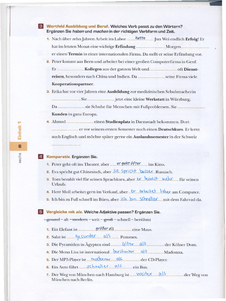 Studio D A2 Arbeitsbuch Einheit 1 2 | PDF