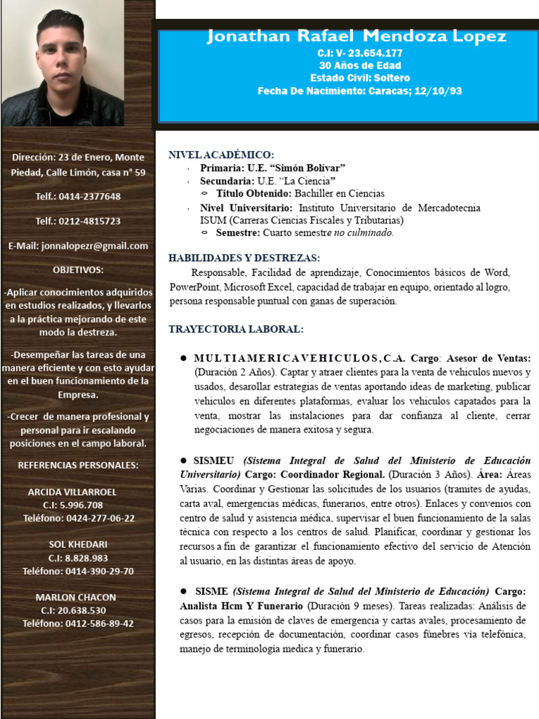 CV Jonathan | PDF | Marketing