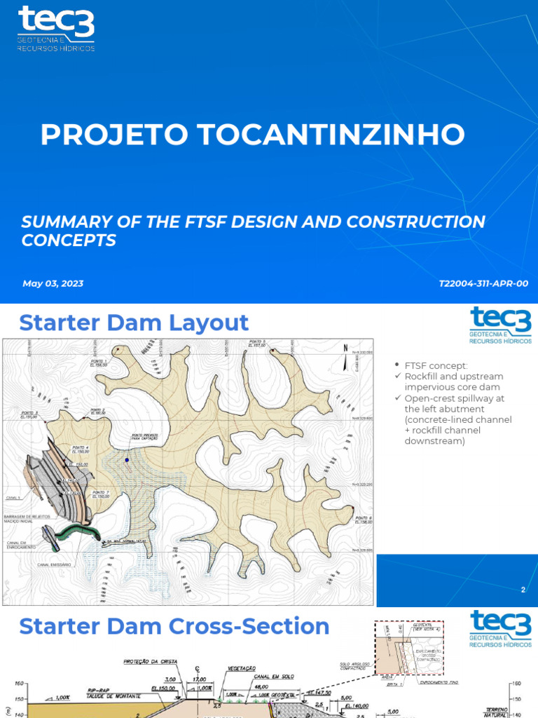 FTSF Design for Tocantinzinho Dam | PDF | Dam | Earth Sciences