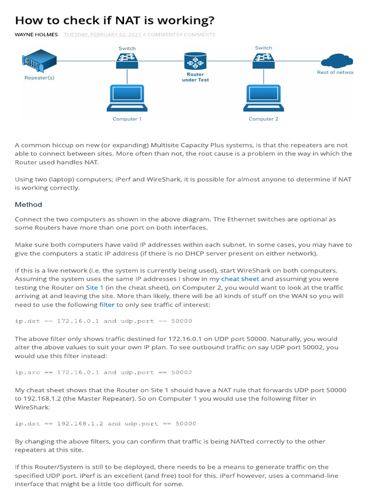 How To Check NAT If Working | PDF